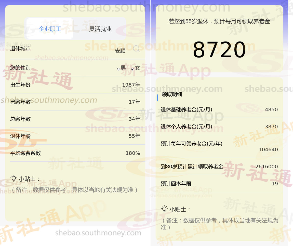 贵州安顺退休金怎么算？缴纳社保26年、29年乃至34年退休后每月能领取多少养老金 - 社保网